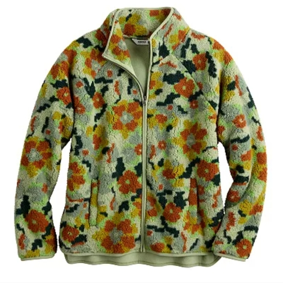 Sonoma | Jackets & Coats | Sonoma Goods For Life Womens Green Floral ...